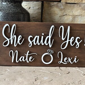 She Said Yes Engagement Photo Prop Sign| She Said Yes Engagement ...