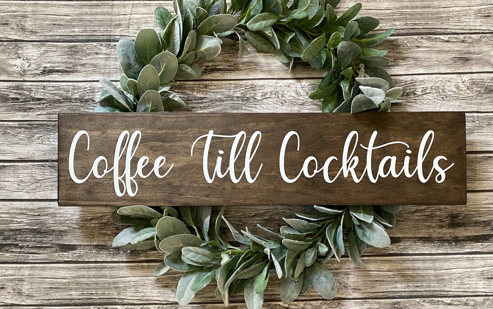 Coffee Till Cocktails Sign Farmhouse Wall Decor Coffee Bar - Etsy