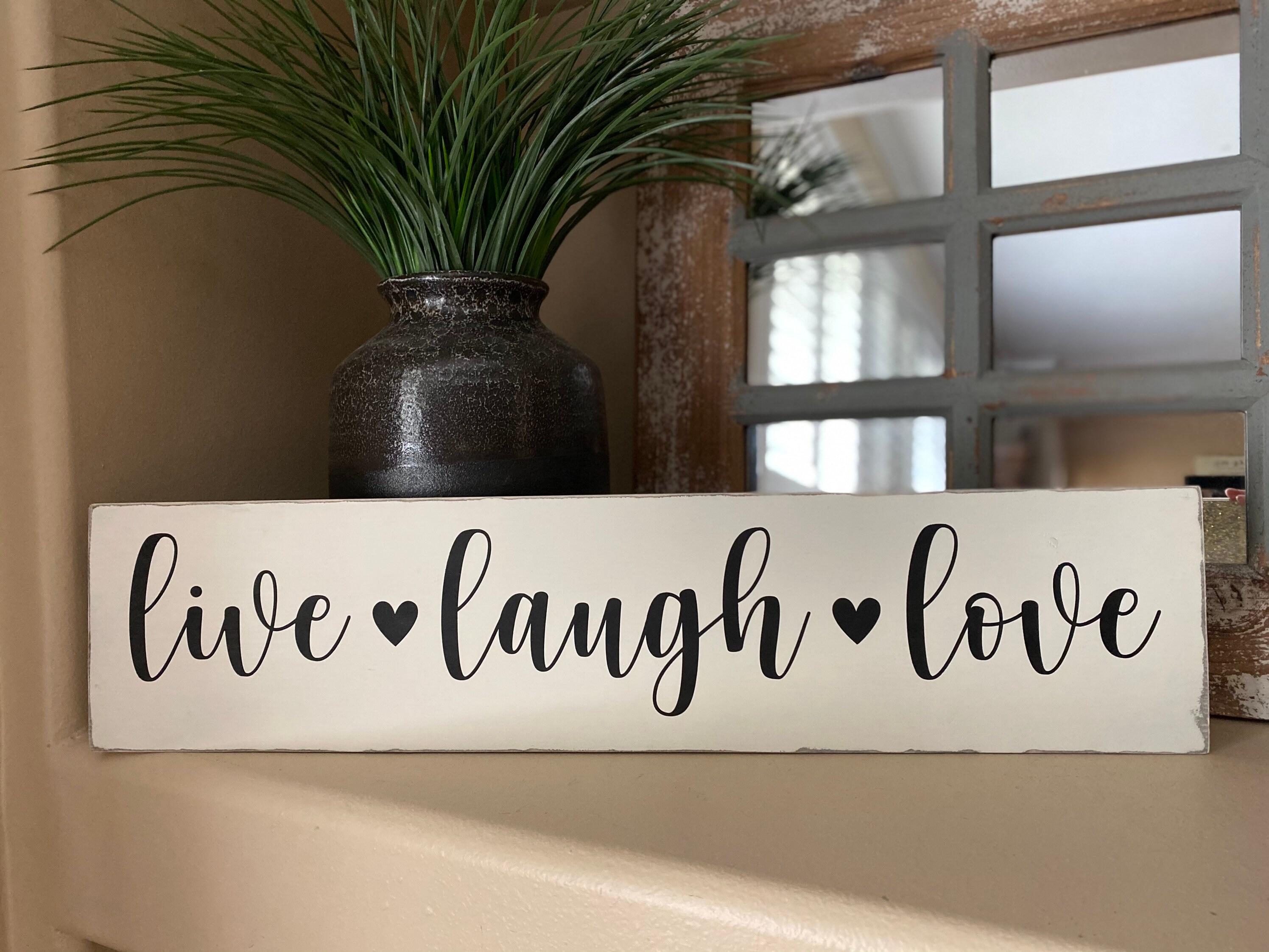Live Laugh Love Sign Wooden Sign Home Decor Farmhouse Sign - Etsy