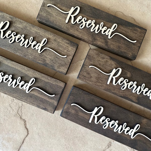Reserved Table Sign - Etsy