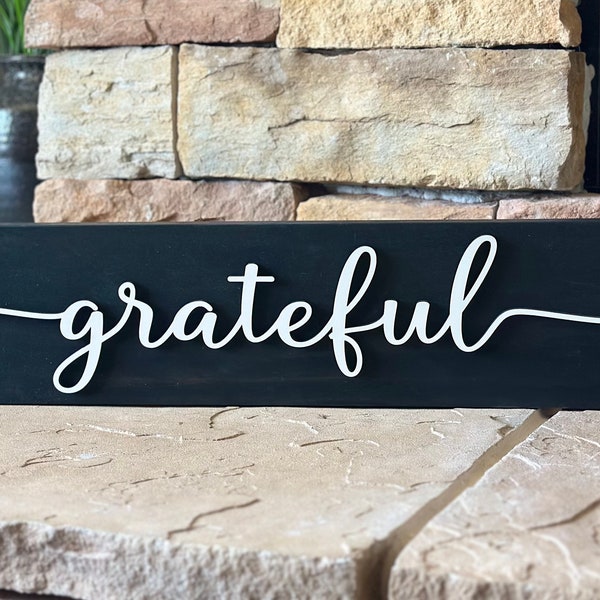 Grateful Sign - Etsy