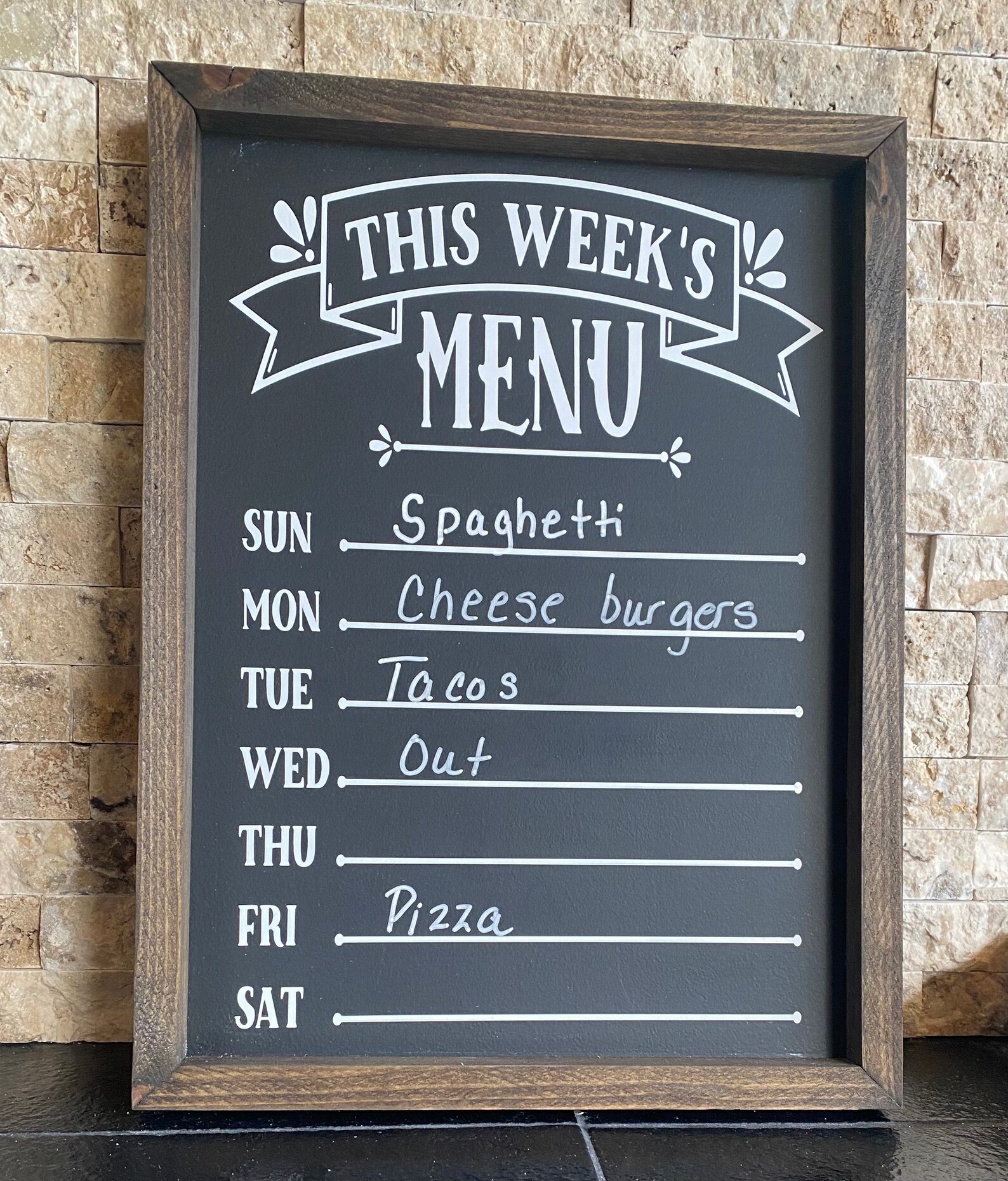 Weekly Menu Plannerfarmhouse Decor Chalkboard Menu Board - Etsy