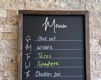 Weekly Menu Sign - Etsy