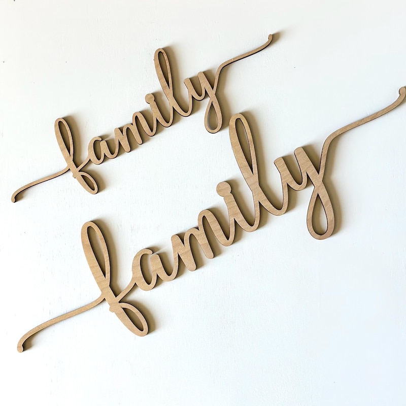 Wood Family Cutout - Etsy
