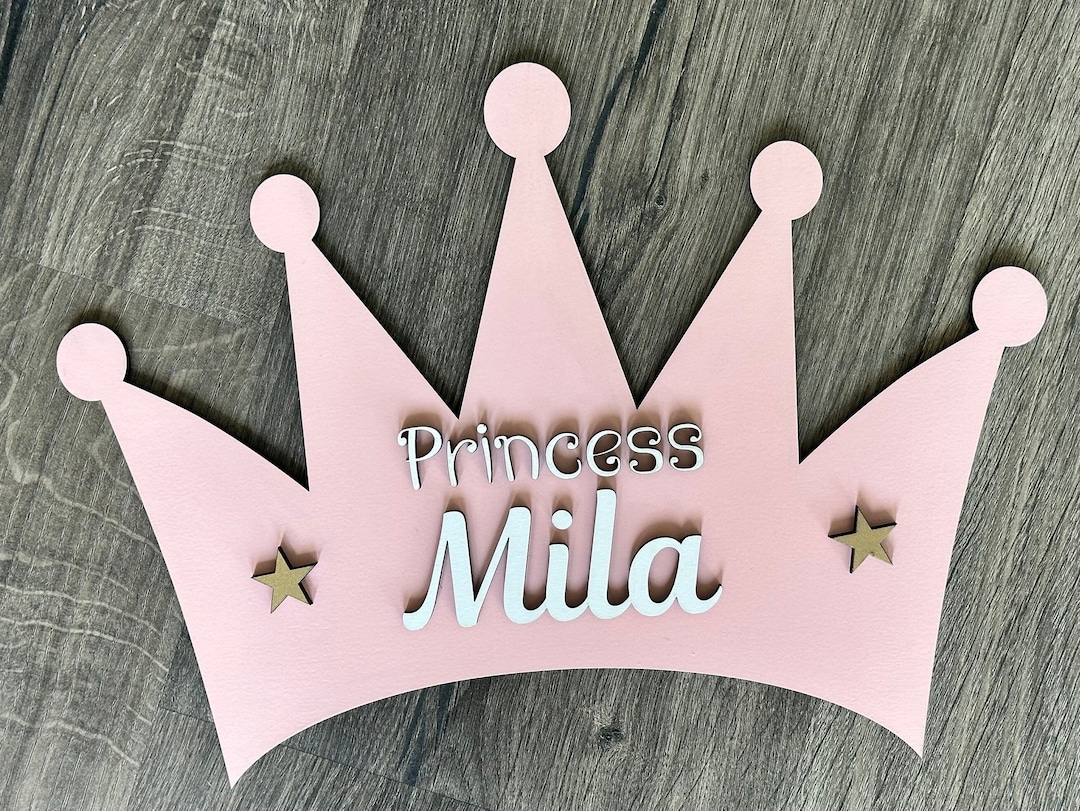 Princess Crown Door Sign, Princess Crown Room Sign, Princess Nursery ...