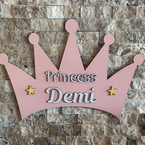 Princess Crown Door Sign, Princess Crown Room Sign, Princess Nursery ...