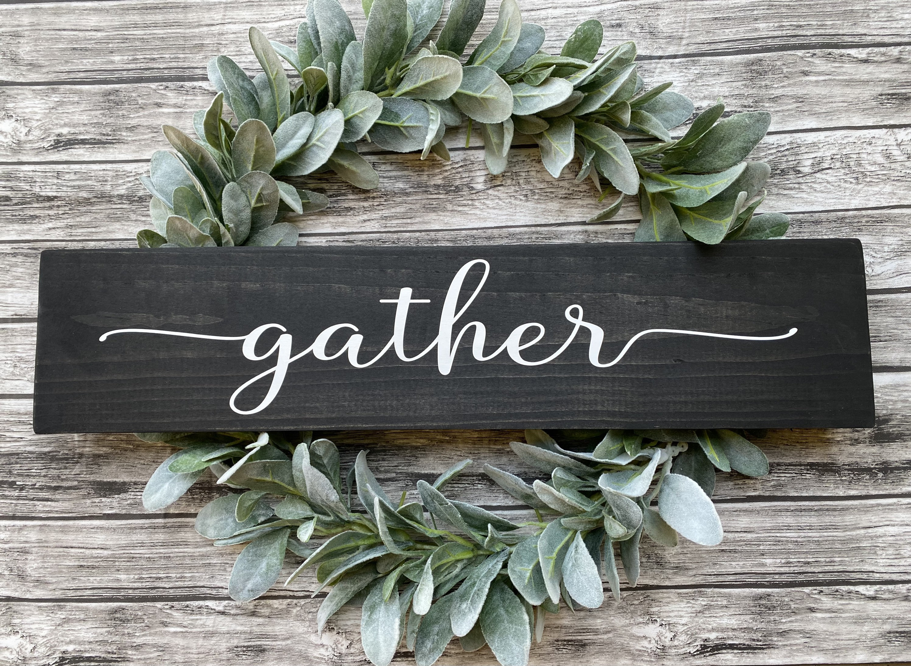 Gather Sign Gather Wood Sign Gather Sign Decor Livingroom - Etsy