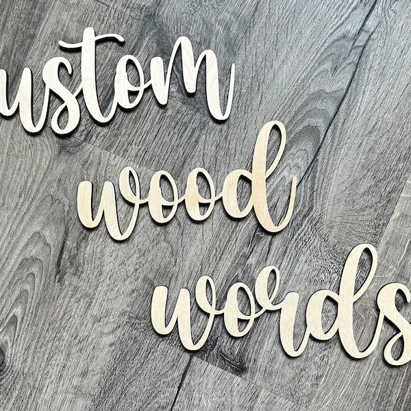 Wooden Words - Etsy