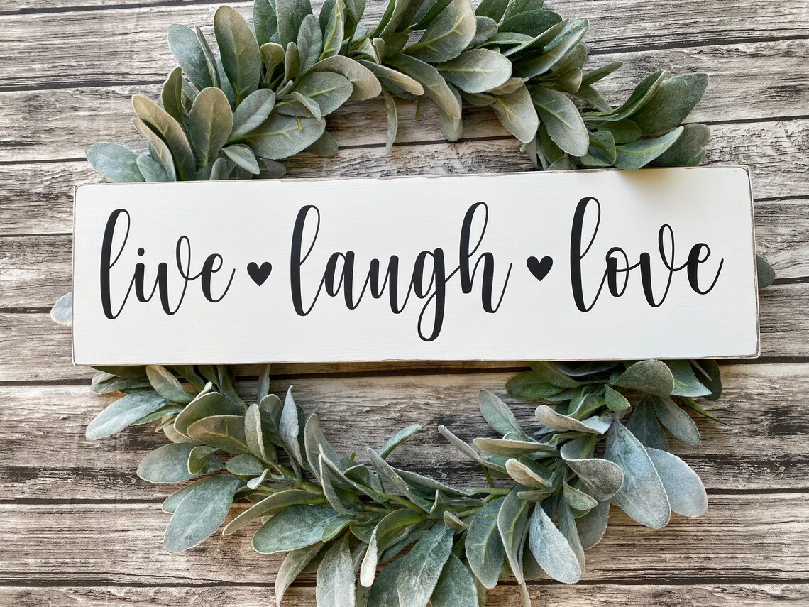 Live Laugh Love Sign Wooden Sign Home Decor Farmhouse Sign - Etsy