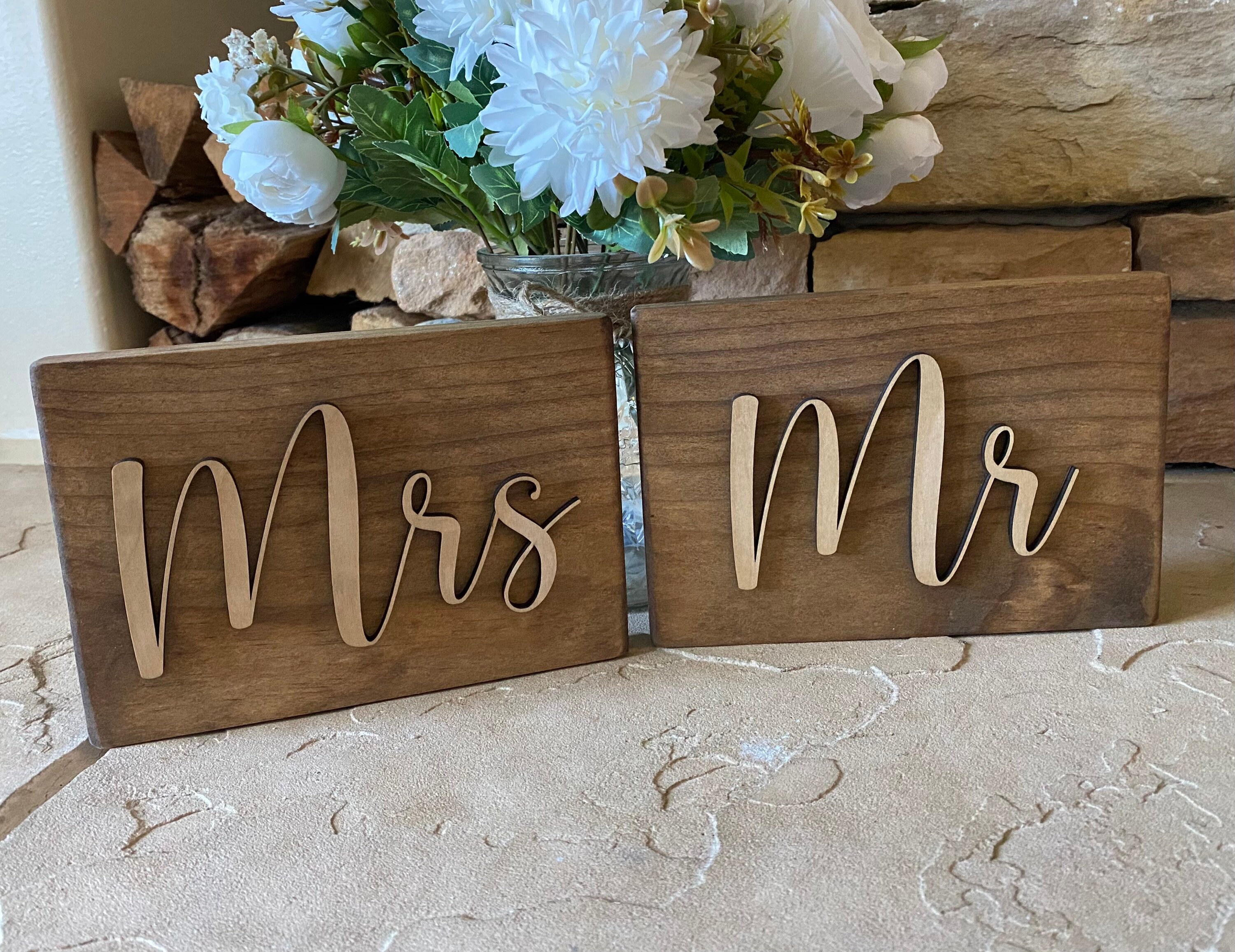 Mr and Mrs Sign Wedding Mr and Mrs Table Sign Mr and Mrs - Etsy
