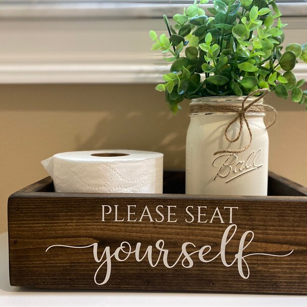 Bathroom Tray for Back of Toilet - Etsy
