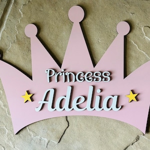 Princess Crown Door Sign, Princess Crown Room Sign, Princess Nursery ...