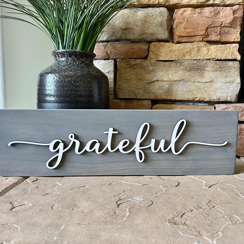 Grateful Sign - Etsy