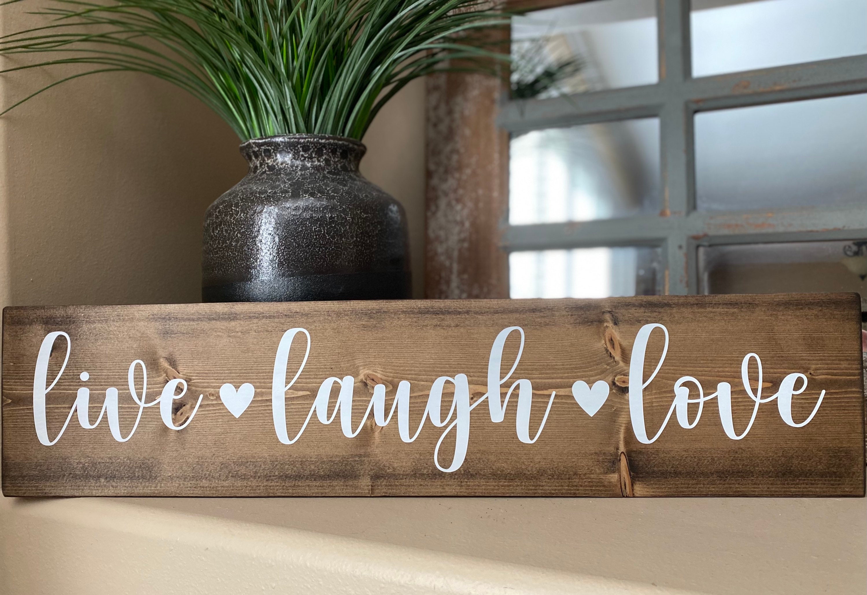 Live Laugh Love Sign Wooden Sign Home Decor Farmhouse Sign - Etsy