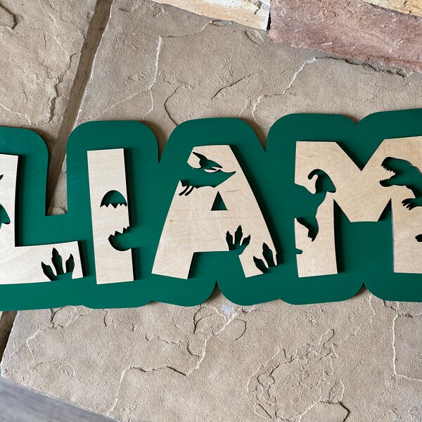 Dinosaur Wood Sign - Etsy