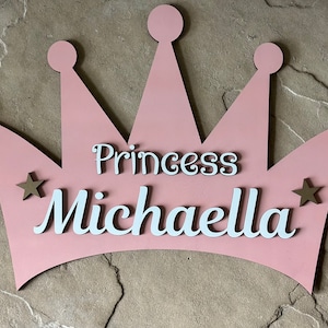 Princess Crown Door Sign, Princess Crown Room Sign, Princess Nursery ...
