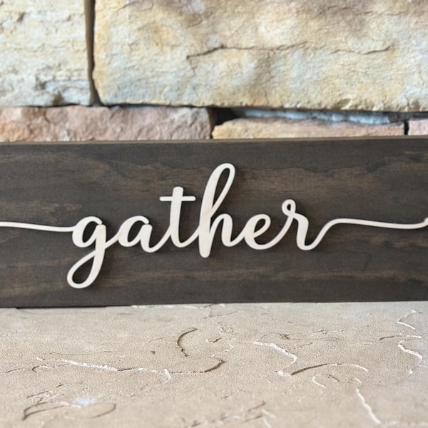 Gather Wood Sign - Etsy