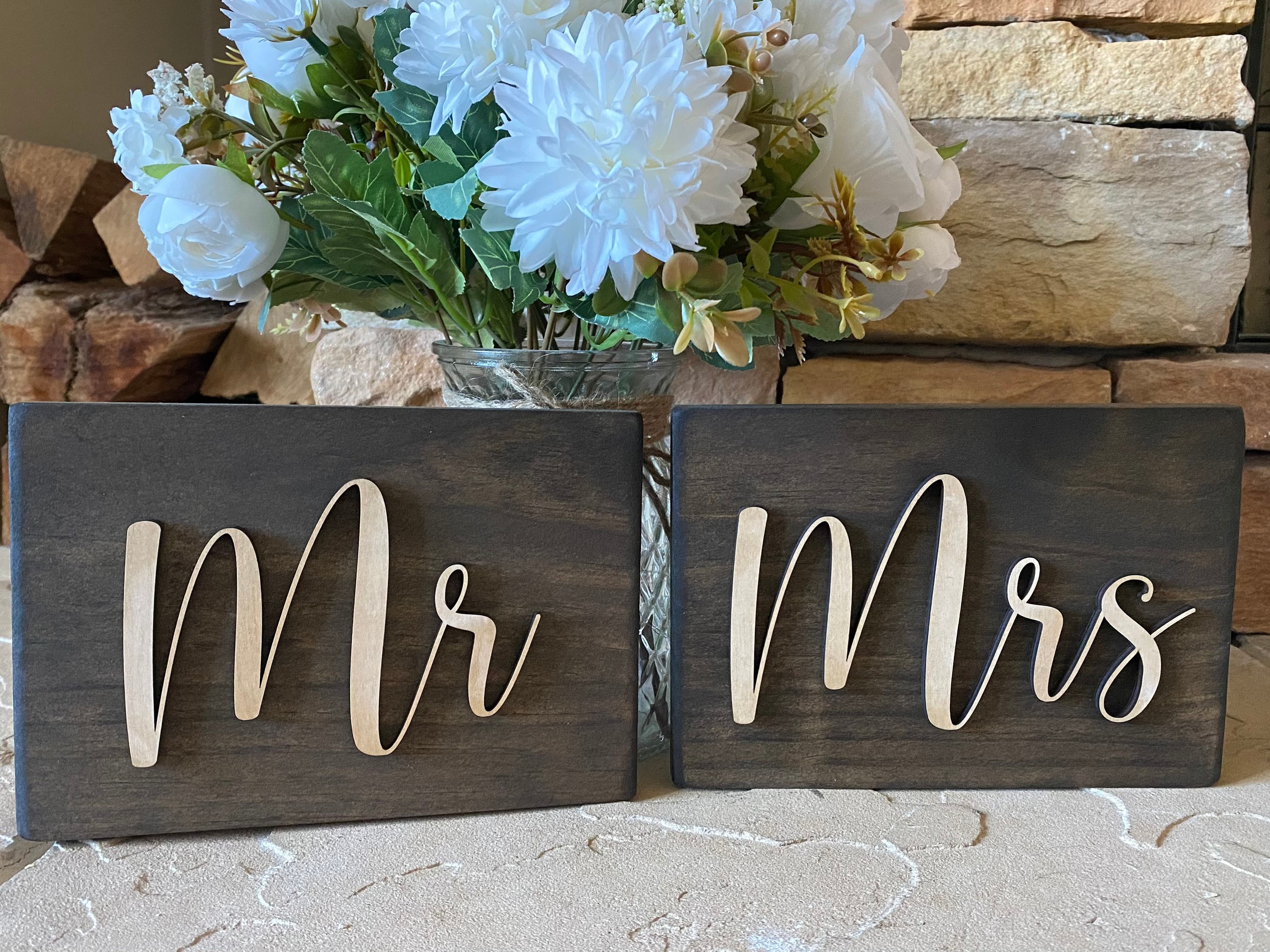 Mr and Mrs Sign Wedding Mr and Mrs Table Sign Mr and Mrs - Etsy