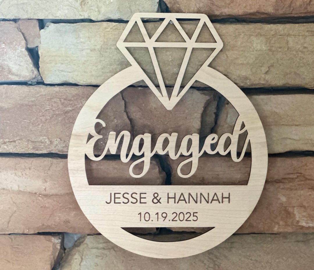 Engagement Sign, Engagement Party Backdrop, Engagement Gifts for Couple ...