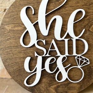 She Said Yes Sign, Proposal Sign, Wedding Photo Prop, Backdrop Sign ...