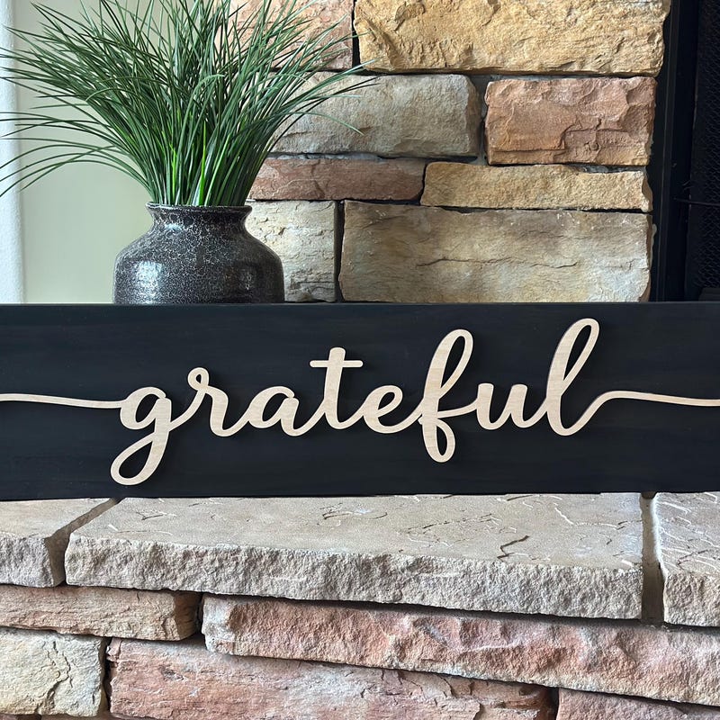 Grateful Sign - Etsy