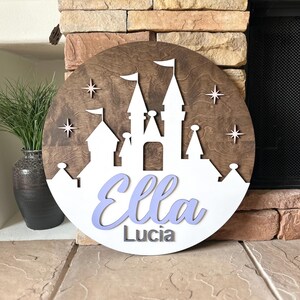 Custom Princess Castle Name Sign: Laser Cut Wood Nursery Decor - Etsy
