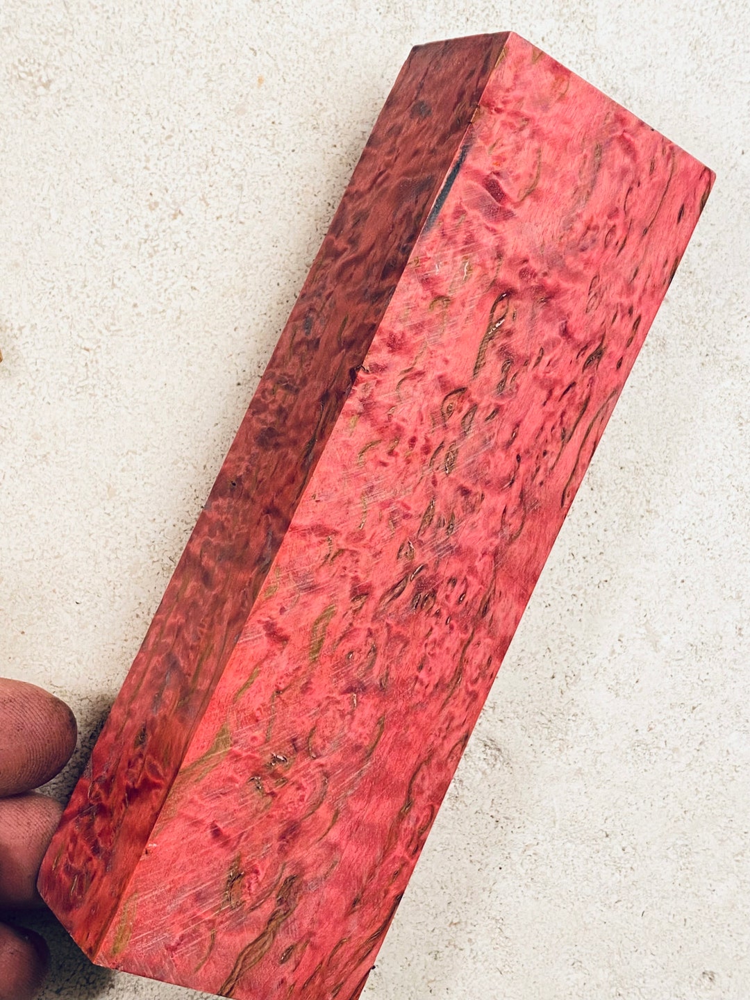 Stabilized Curly Karelian Birch | Knife Handle | Rare / 18E - Etsy