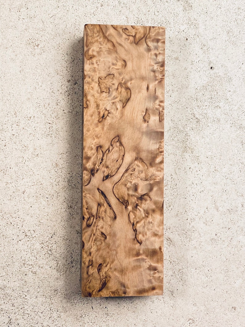 Stabilized Curly Karelian Birch | Knife Handle | Rare / 21E - Etsy
