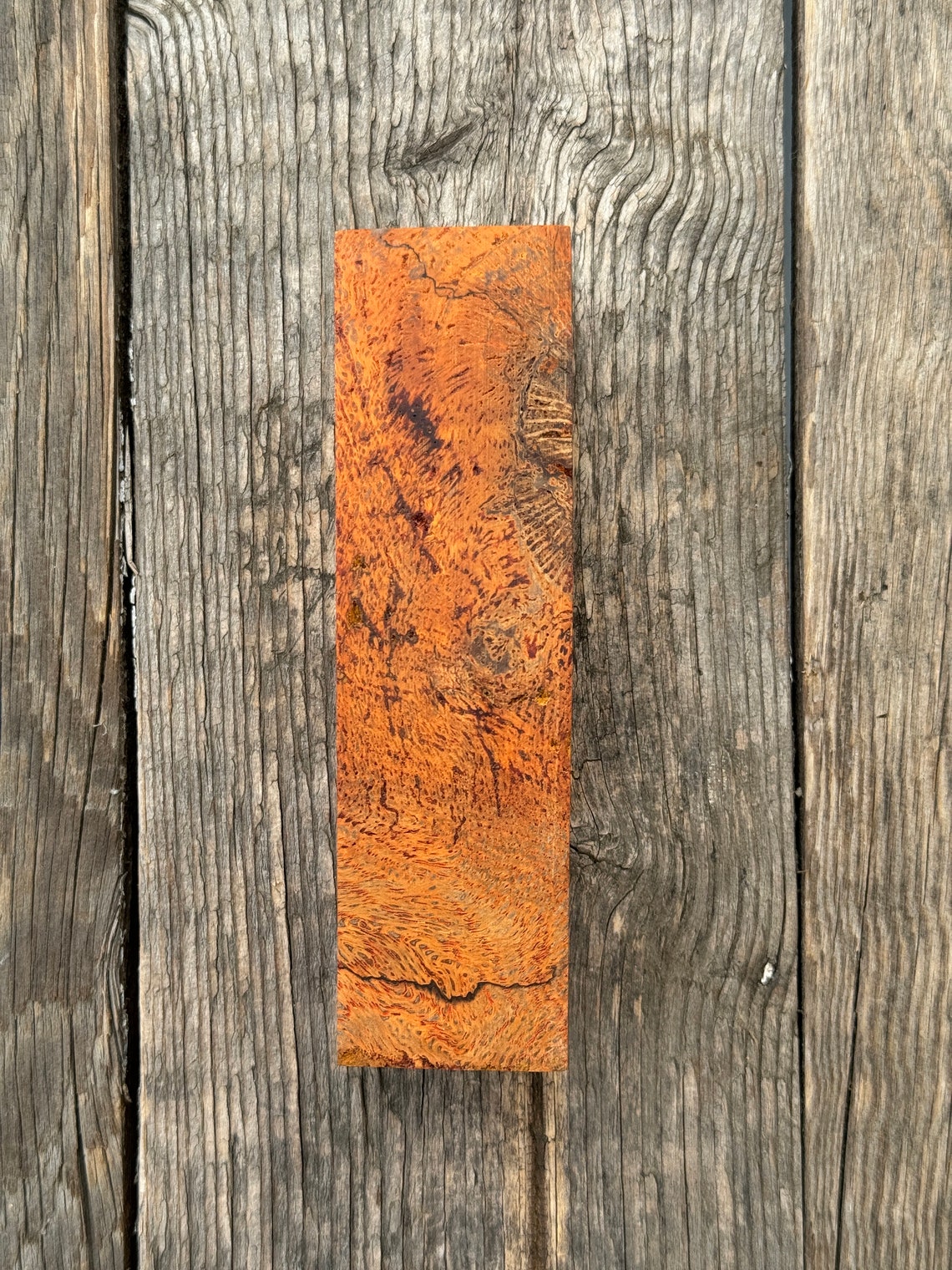 Stabilized Beech Wood | Knife Handle Block | Orange | 24B - Etsy