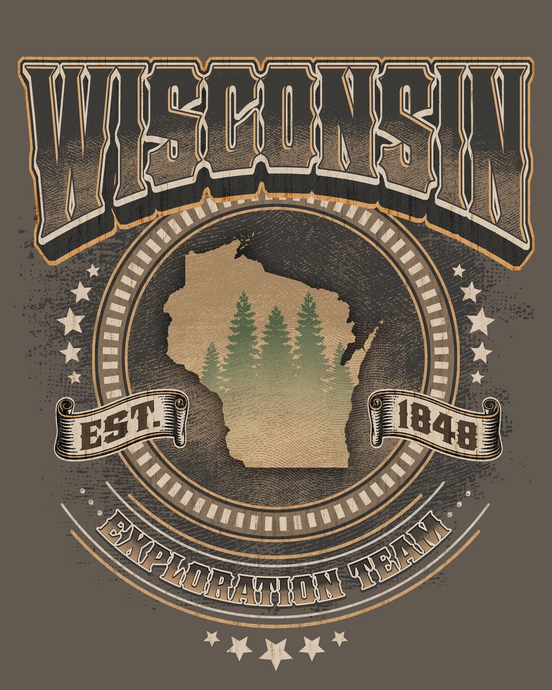 Wisconsin T-Shirt Unisex Exploration Team Various colors and sizes ...