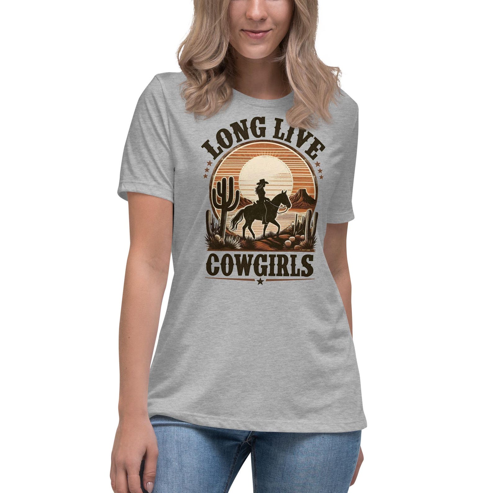 Women’s Relaxed T-shirt: Long Live Cowgirls Tee, Multiple Colors ...