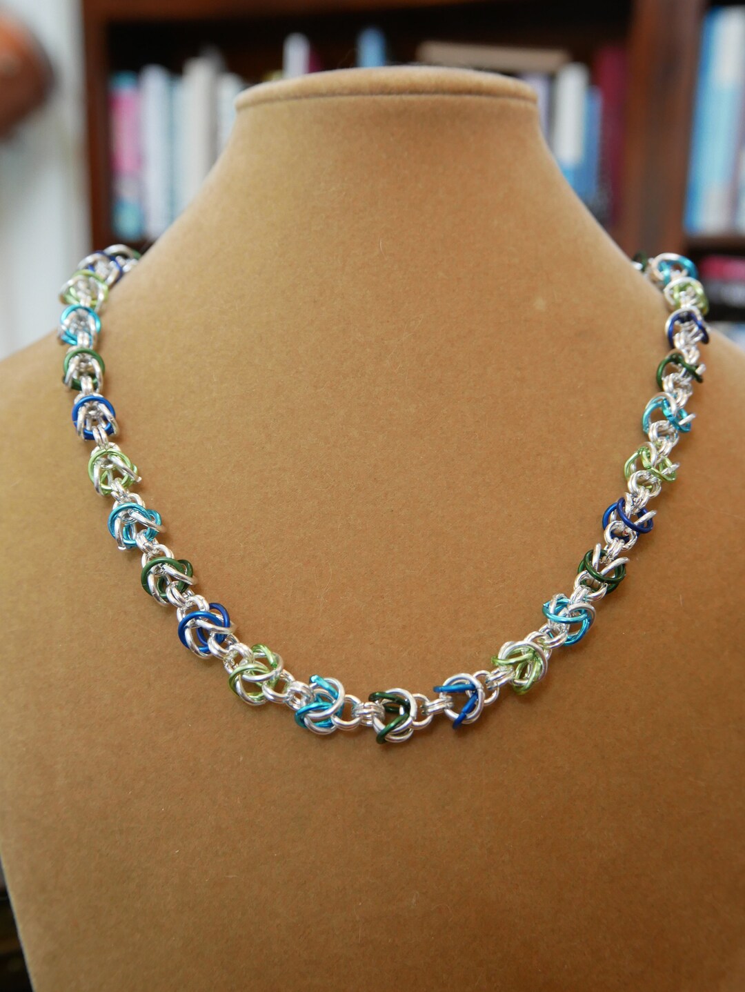 Aluminum and Silver Chain Maille Choker - Etsy