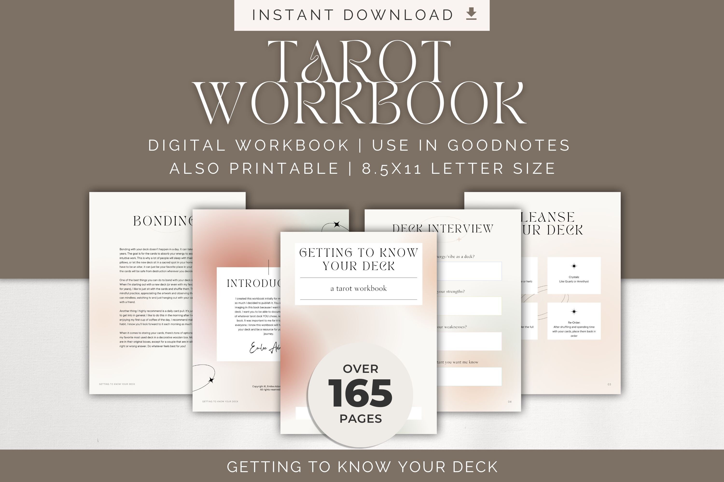 Tarot Workbook Goodnotes Printable Journal - Etsy