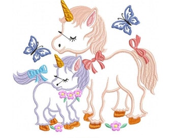 Unicorn Embroidery Designs Baby Girl Embroidery Design | Etsy