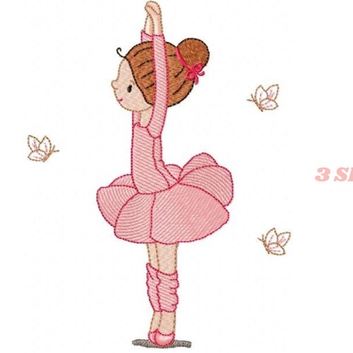 Ballerina Embroidery Designs Ballet Embroidery Design - Etsy