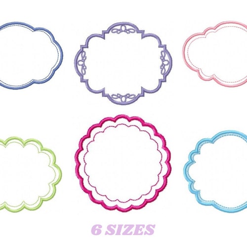 Frame Embroidery Designs Frame Applique Design Set Machine - Etsy
