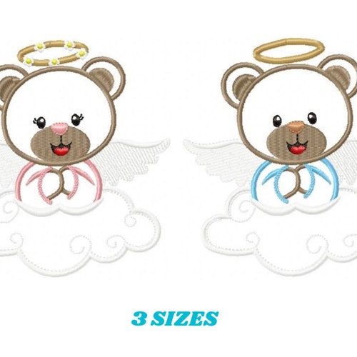 Angel Bears Machine Embroidery Designs - Etsy