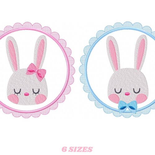 Boxwood Bunny Frame Machine Embroidery Design - Etsy