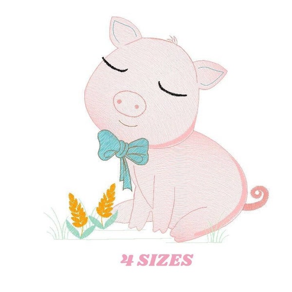 Pig Embroidery - Etsy