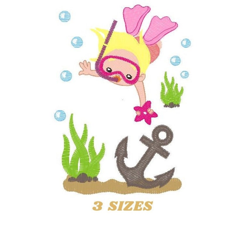 Swim Embroidery - Etsy