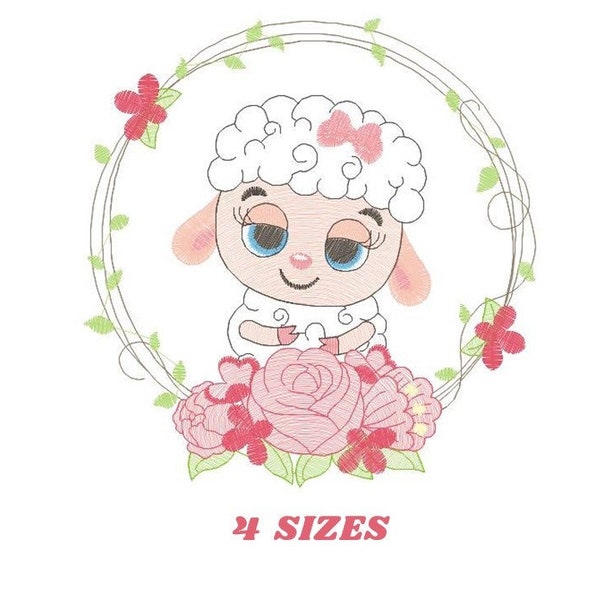 Lamb Embroidery - Etsy