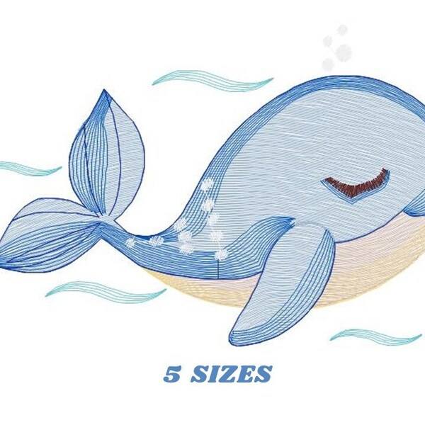 Whale Embroidery - Etsy