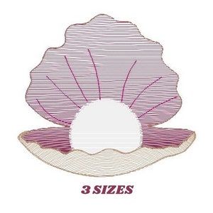Pearl Embroidery Designs - Deep Sea Shells Embroidery Design Machine ...