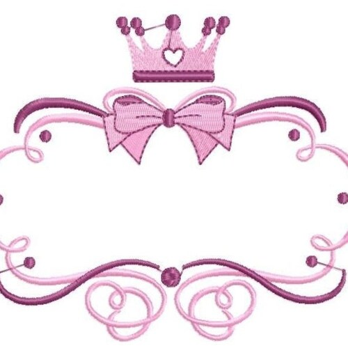 Crown Embroidery Designs Princess Frame Embroidery Machine - Etsy