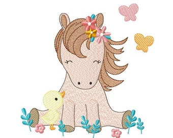 Horse Embroidery Design Baby Girl Embroidery Designs Machine | Etsy