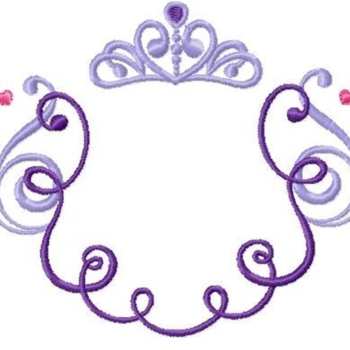 Crown Embroidery Designs Princess Frame Embroidery Design - Etsy