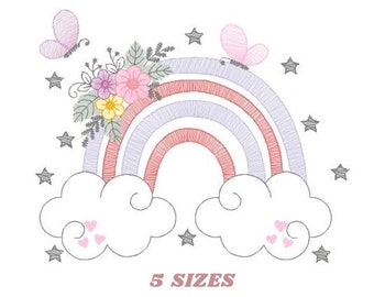 Sun With Flowers Embroidery Design Sun Embroidery Designs Machine ...