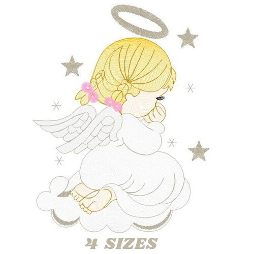 Little Angel Machine Embroidery Design - Etsy