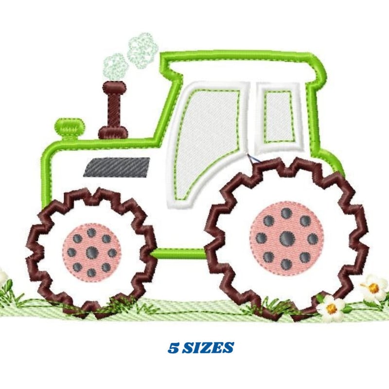 Tractor Applique - Etsy