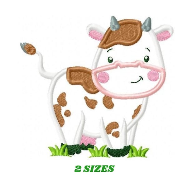 Cow Applique Design - Etsy